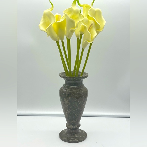Accents | 8 Natural Marble Vase Made In Pakistan Fossil Stone With ...